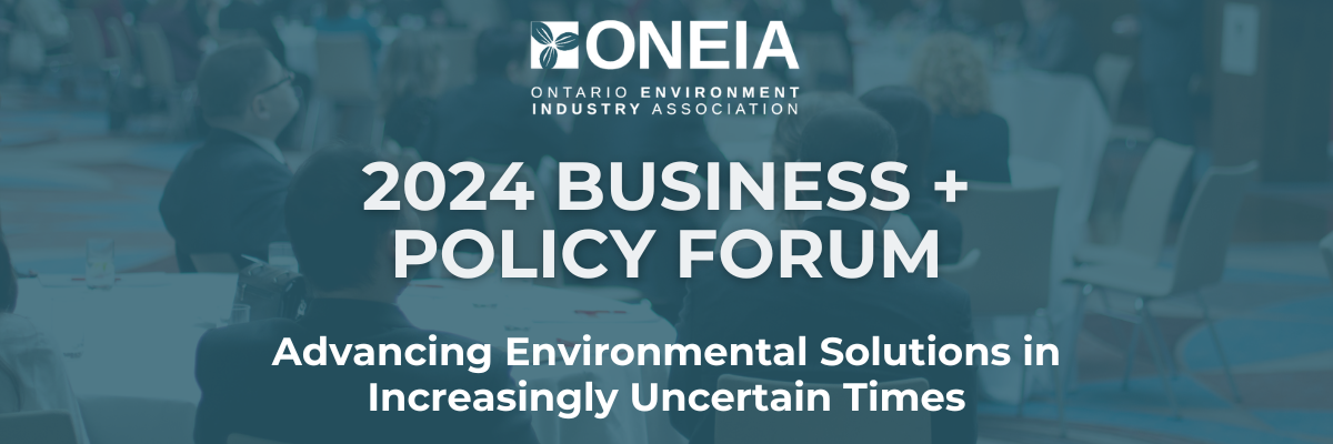 Milestone sponsoring ONEIA Environment and Cleantech Business + Policy ...